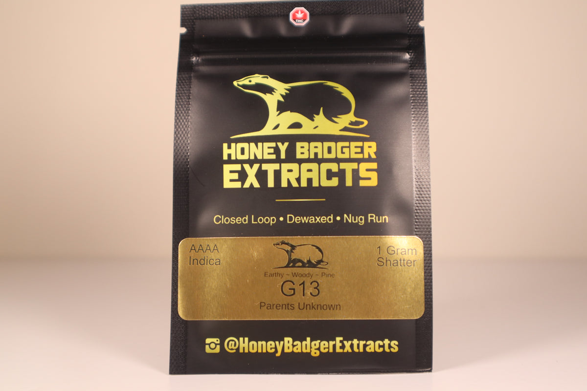 Honey Badger Shatter - Indica – Pot of Gold